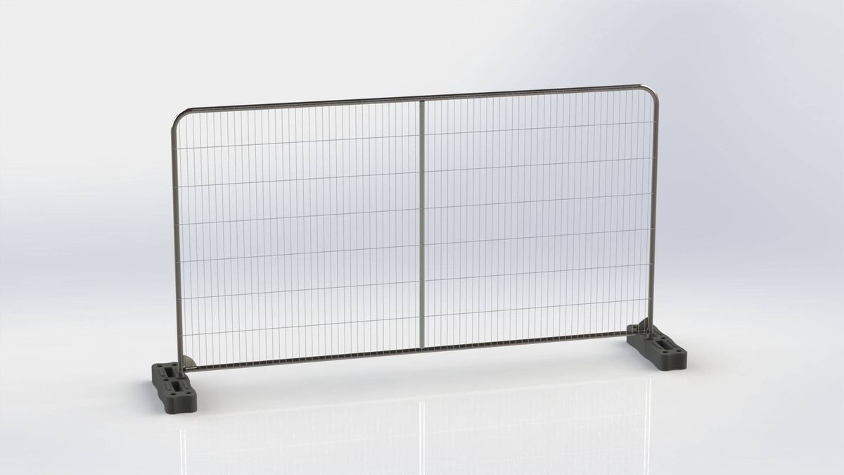 3.5 Round Top Centre Bar Temporary Fence | Northwest-fencing.co.uk